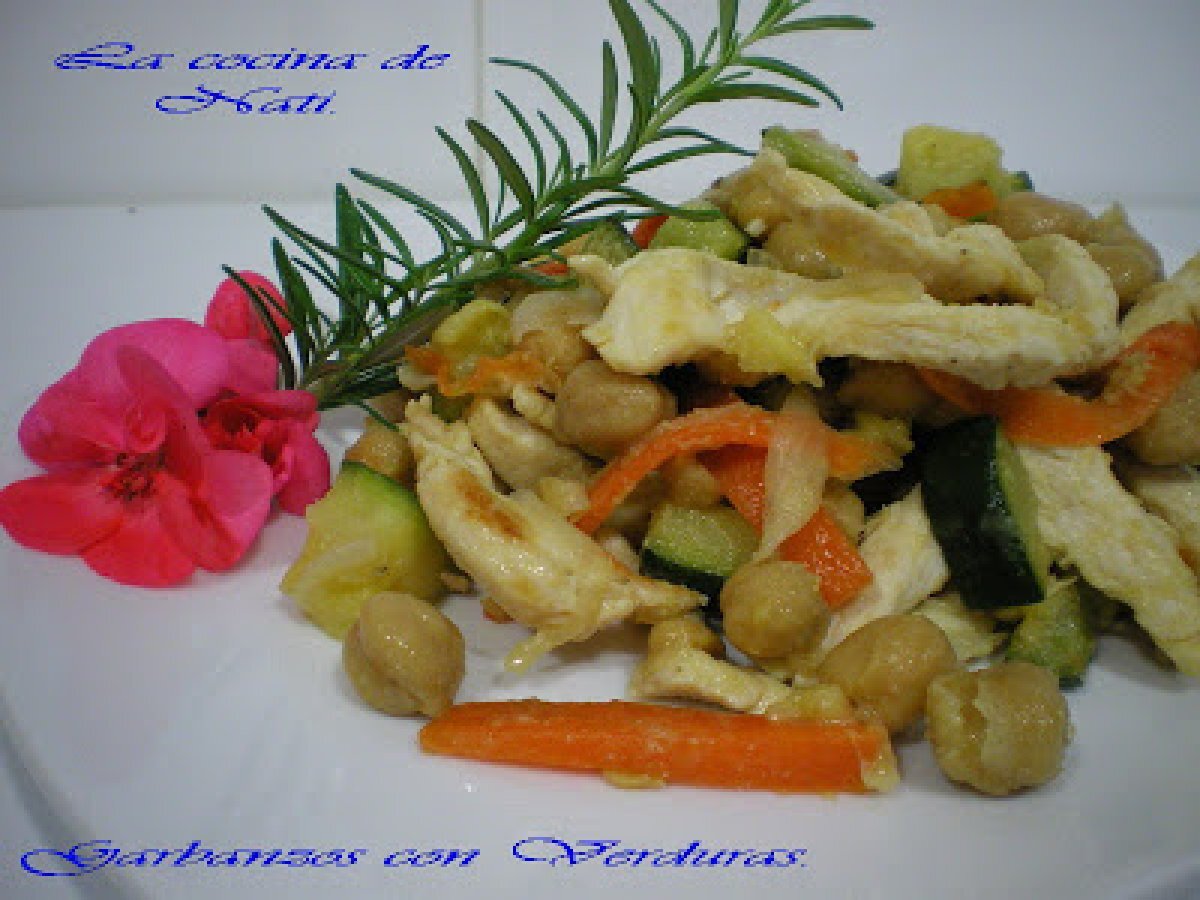 Receta de garbanzos con verduras