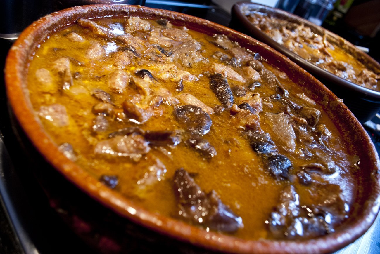 Receta de guiso de cerdo con setitas a la cerveza