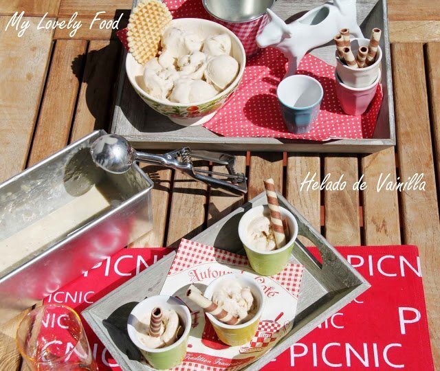 Receta de helado casero de vainilla y nueces de macadamia