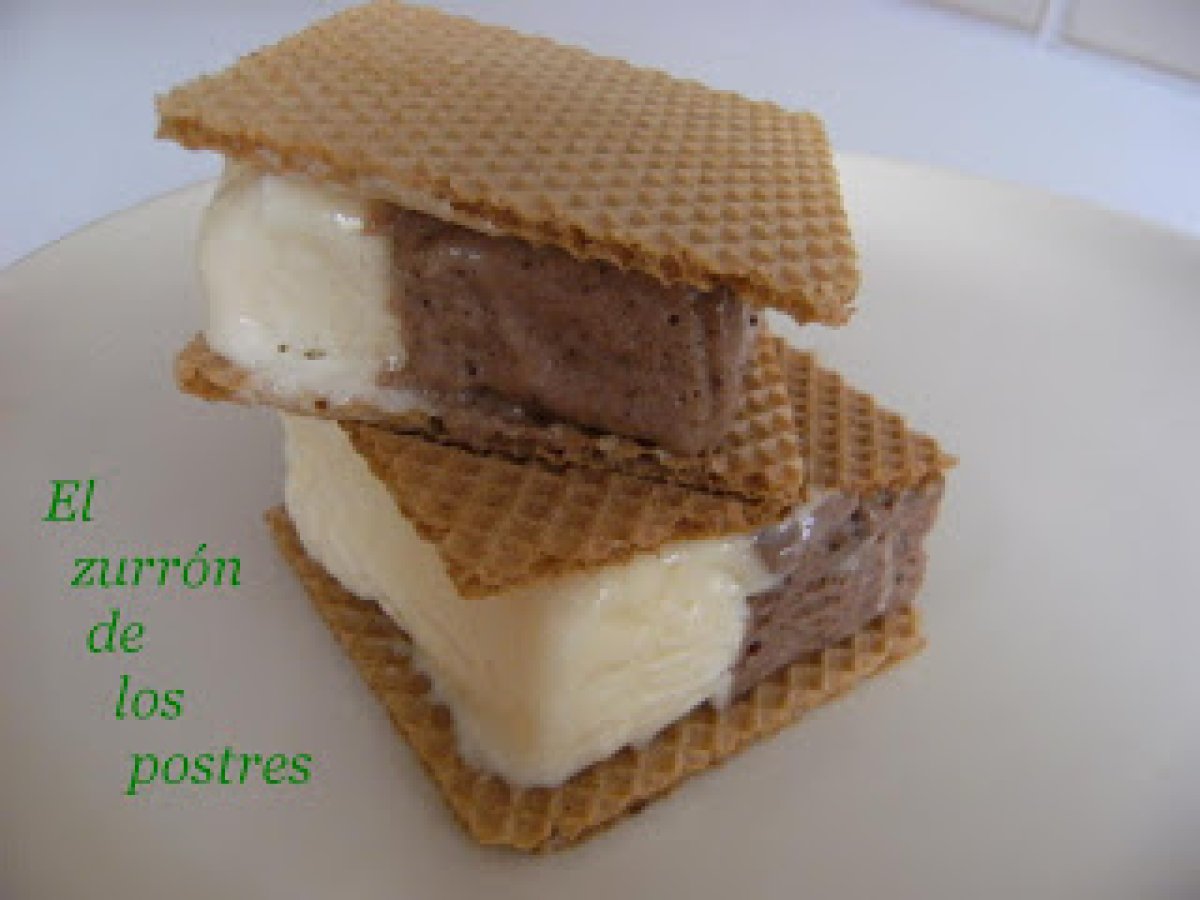 Receta de helado corte bicolor fácil y delicioso