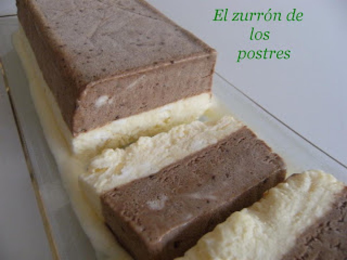 Receta de helado corte bicolor fácil y delicioso