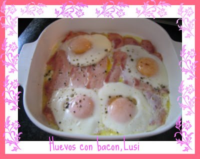 Receta de huevos con bacon en microondas