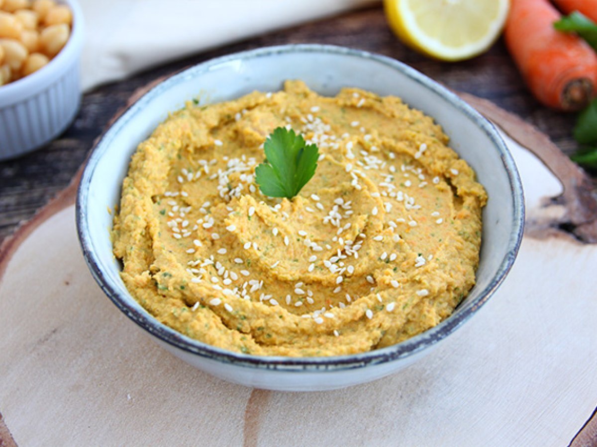 Receta de hummus de zanahoria