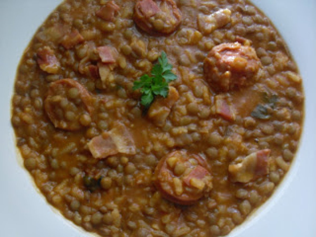 Receta de lentejas con arroz