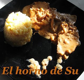 Receta de lomo de cerdo a la turinesa con arroz naranja