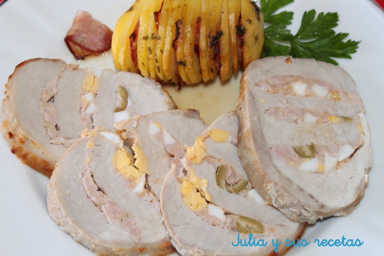 Lomo relleno en abanico receta fácil y deliciosa