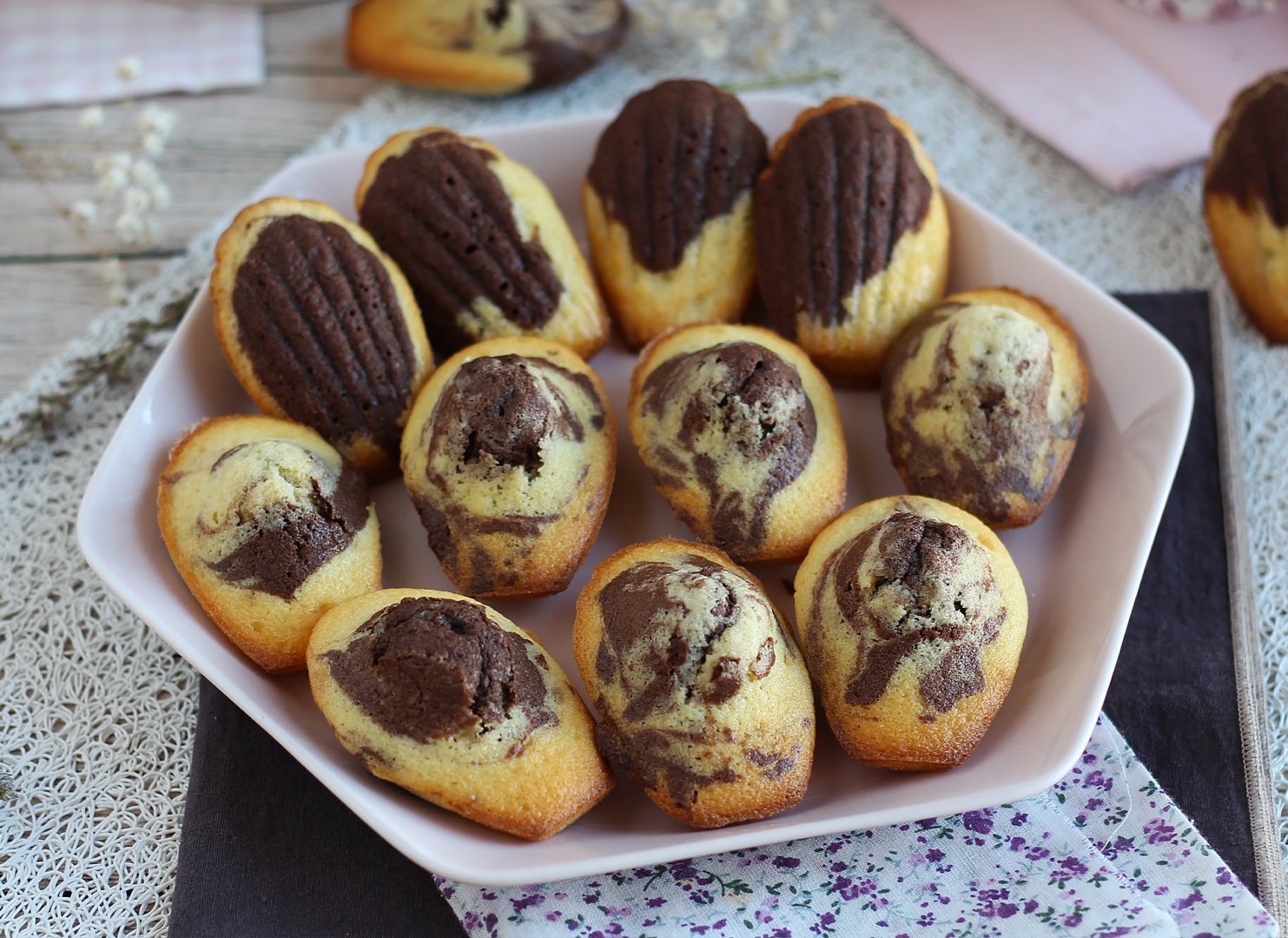 Receta de madeleines marmoladas: ¡prueba estas conchas!