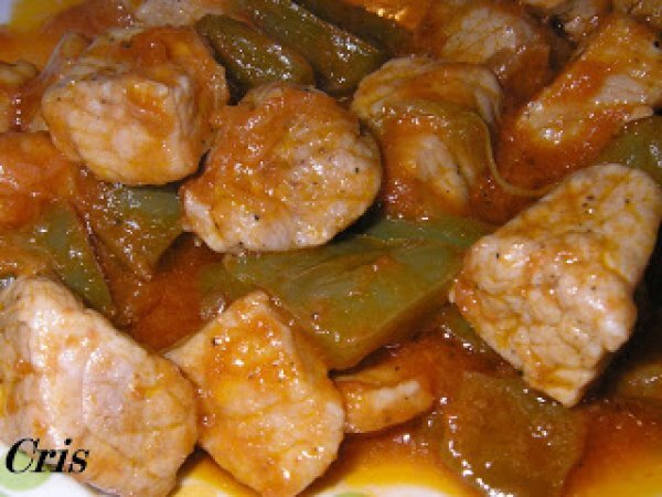 Receta de magra con tomate y pimiento verde fácil