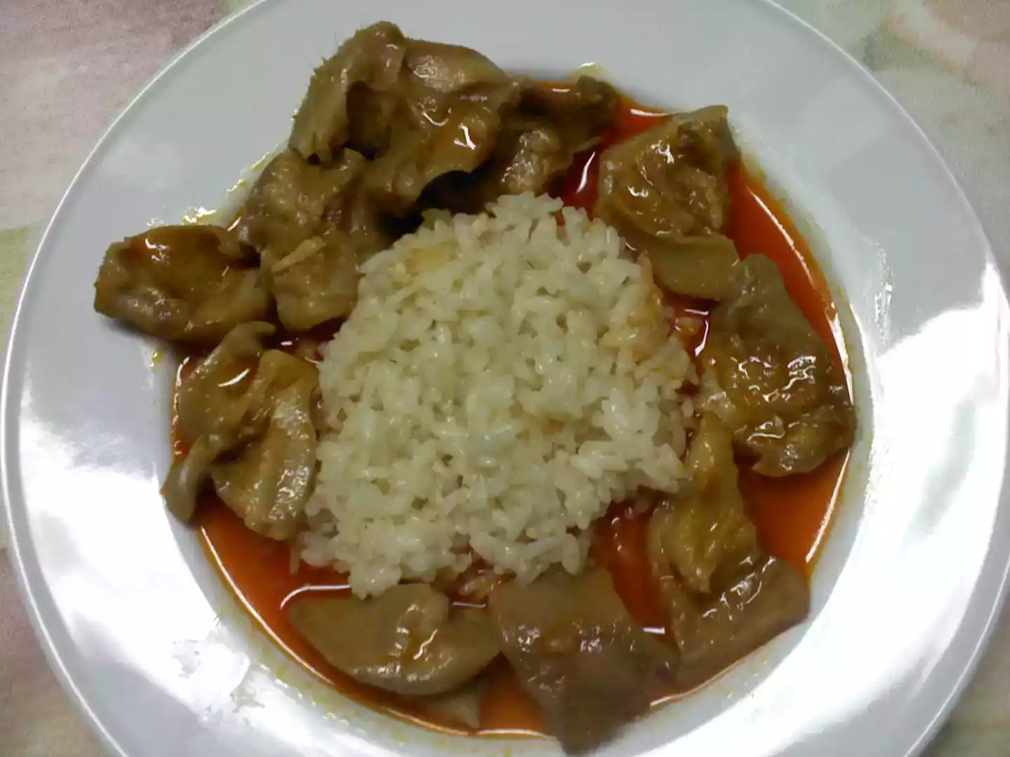 Receta de morritos de cerdo con arroz blanco fácil