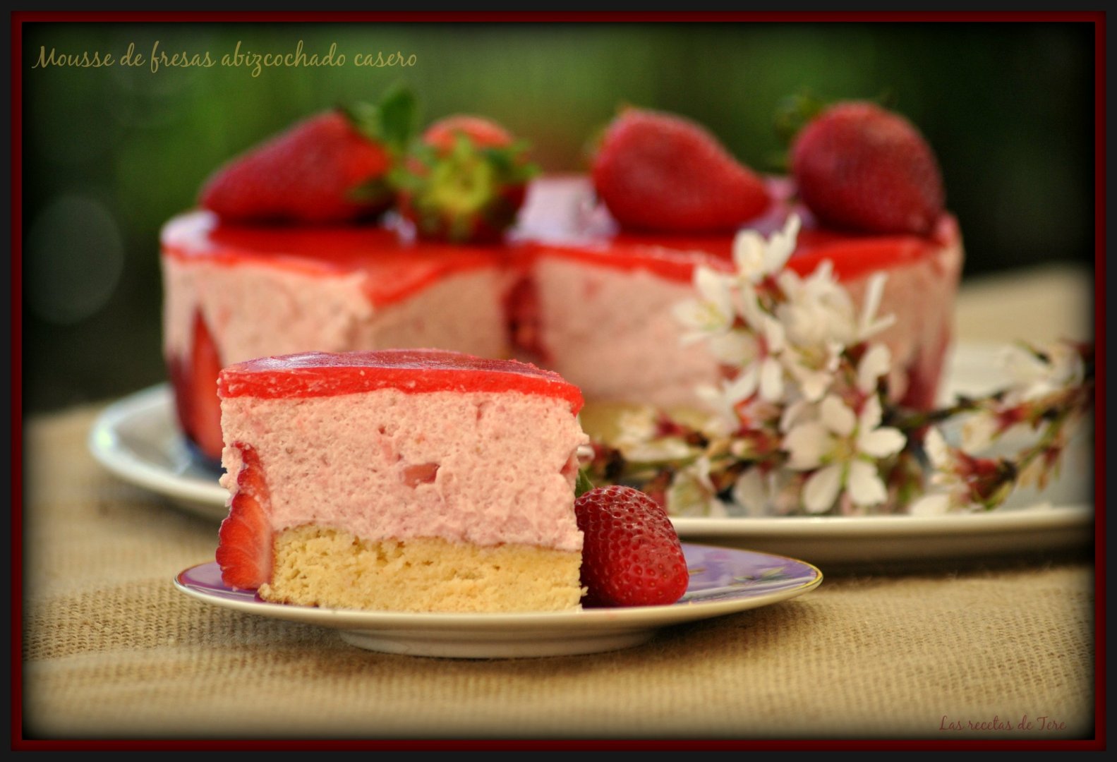 Receta de mousse de fresas abizcochado fácil y deliciosa