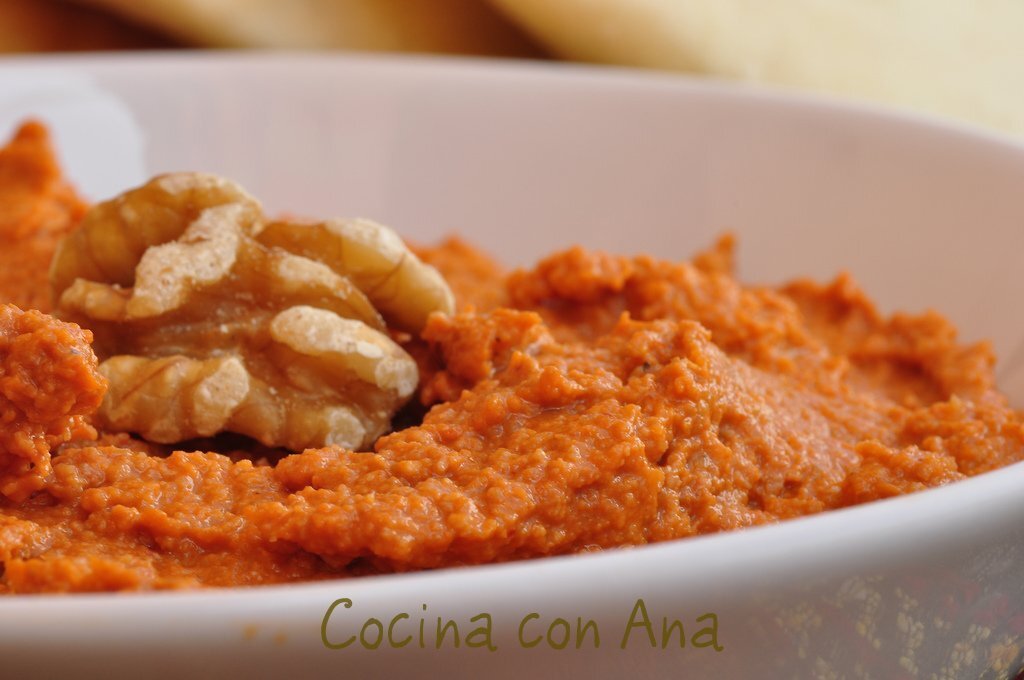Receta de muhammara con pimientos