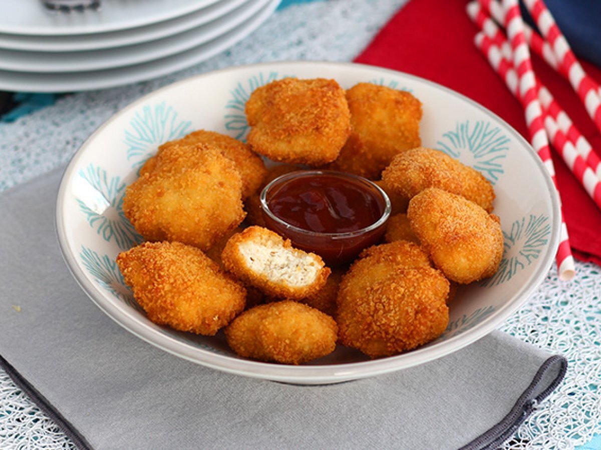 Receta de nuggets de pollo crujientes caseros