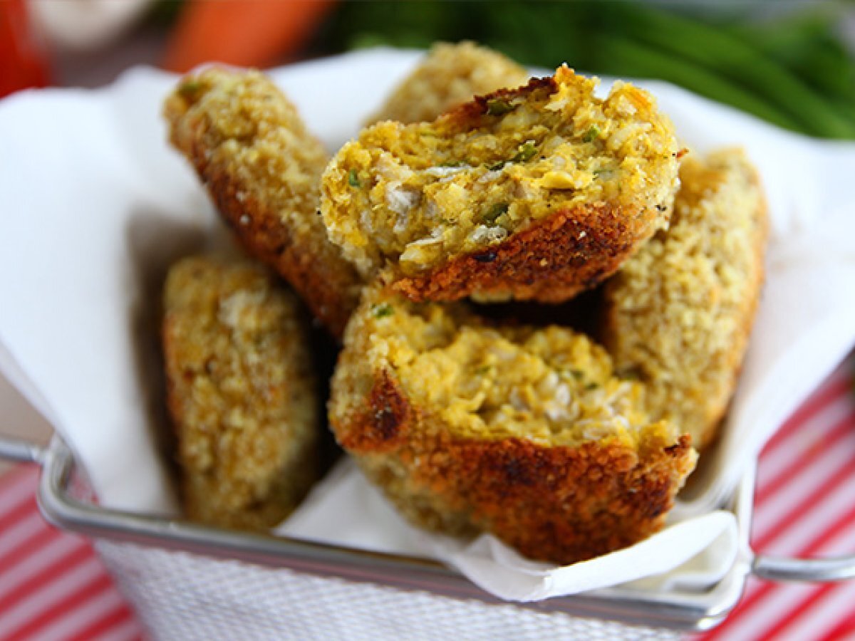 Receta de nuggets de pollo y verduras