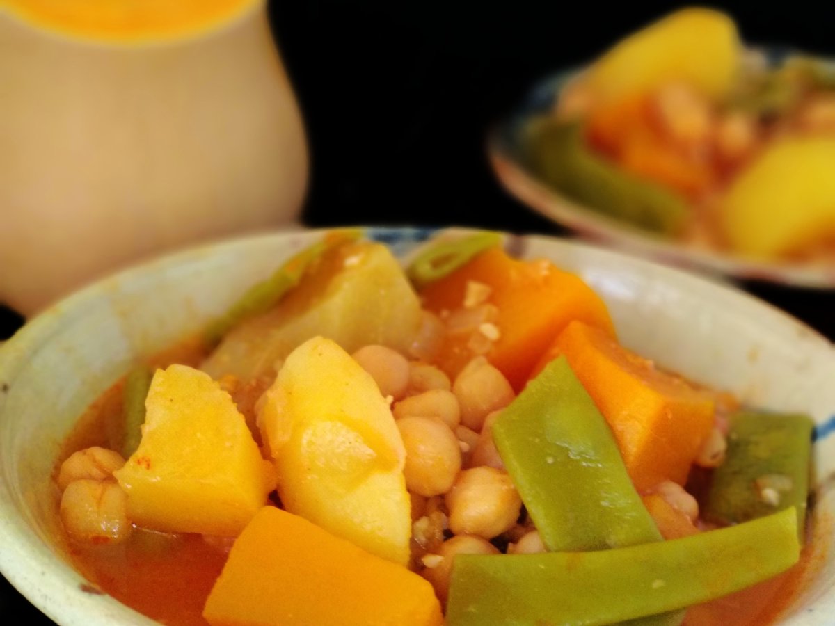 Receta de olla gitana: potaje murciano de legumbres