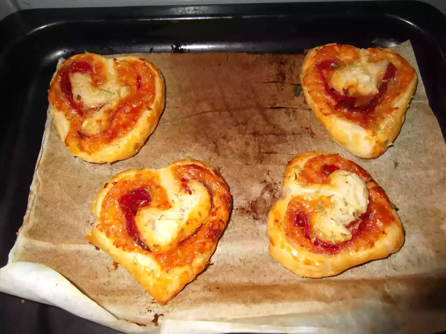 Receta de palmeras de pizza fáciles y deliciosas
