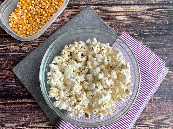 Receta: palomitas de maíz en microondas sin aceite