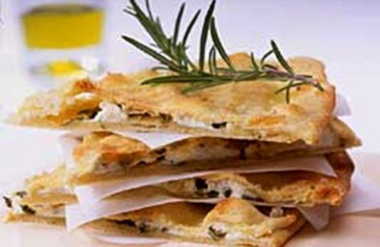 Receta de pan ácimo italiano con queso y hierbas