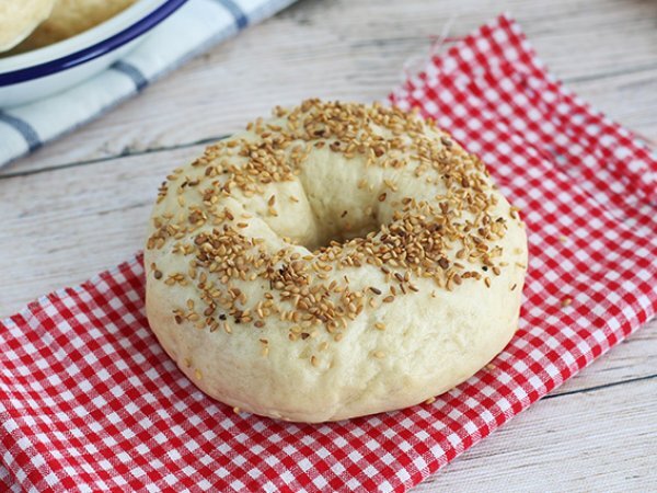 Receta de pan de bagels