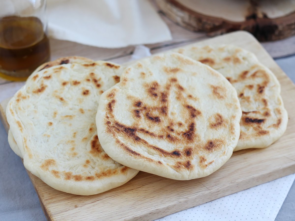 Receta de pan pita en sartén