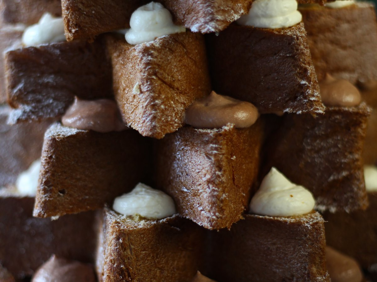 Receta de pandoro con crema de mascarpone y nutella