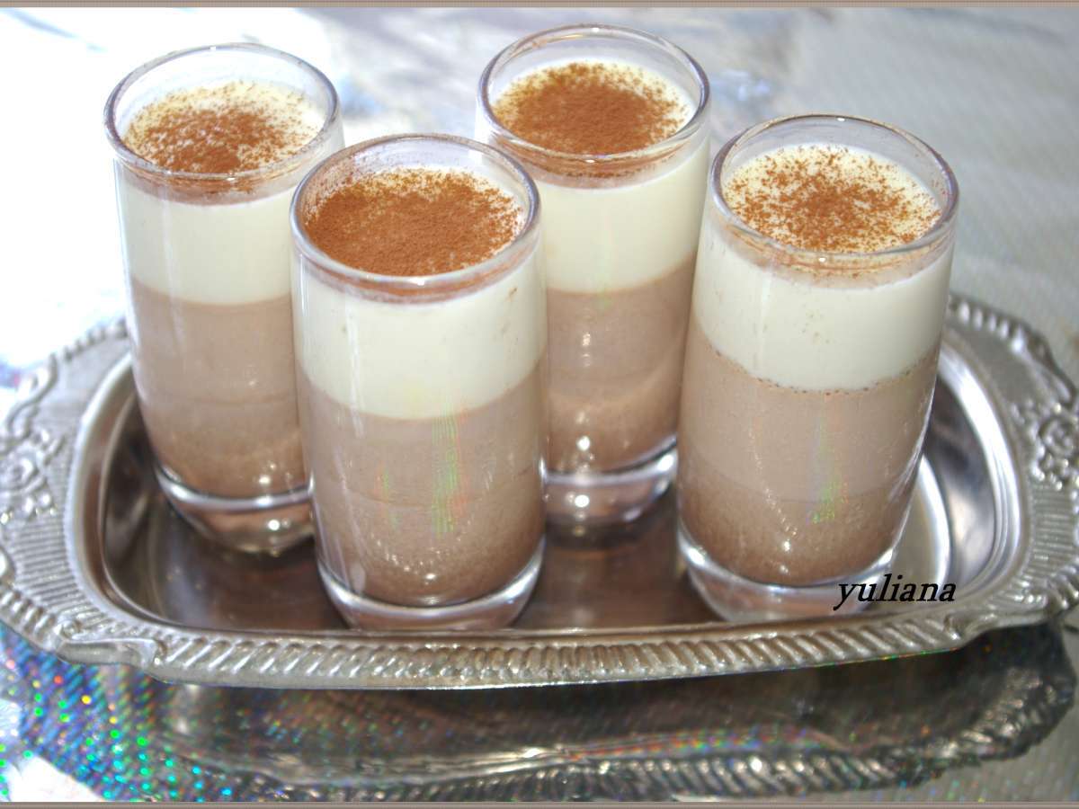 Receta de panna cotta de tres chocolates fácil y deliciosa