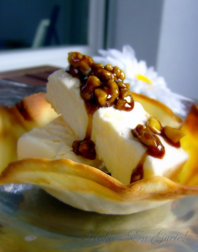 Receta de parfait con salsa de maple y nueces deliciosa