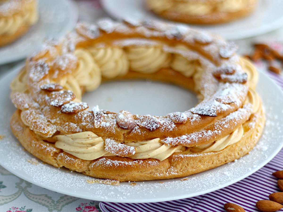 Receta de paris brest, choux con crema de praliné