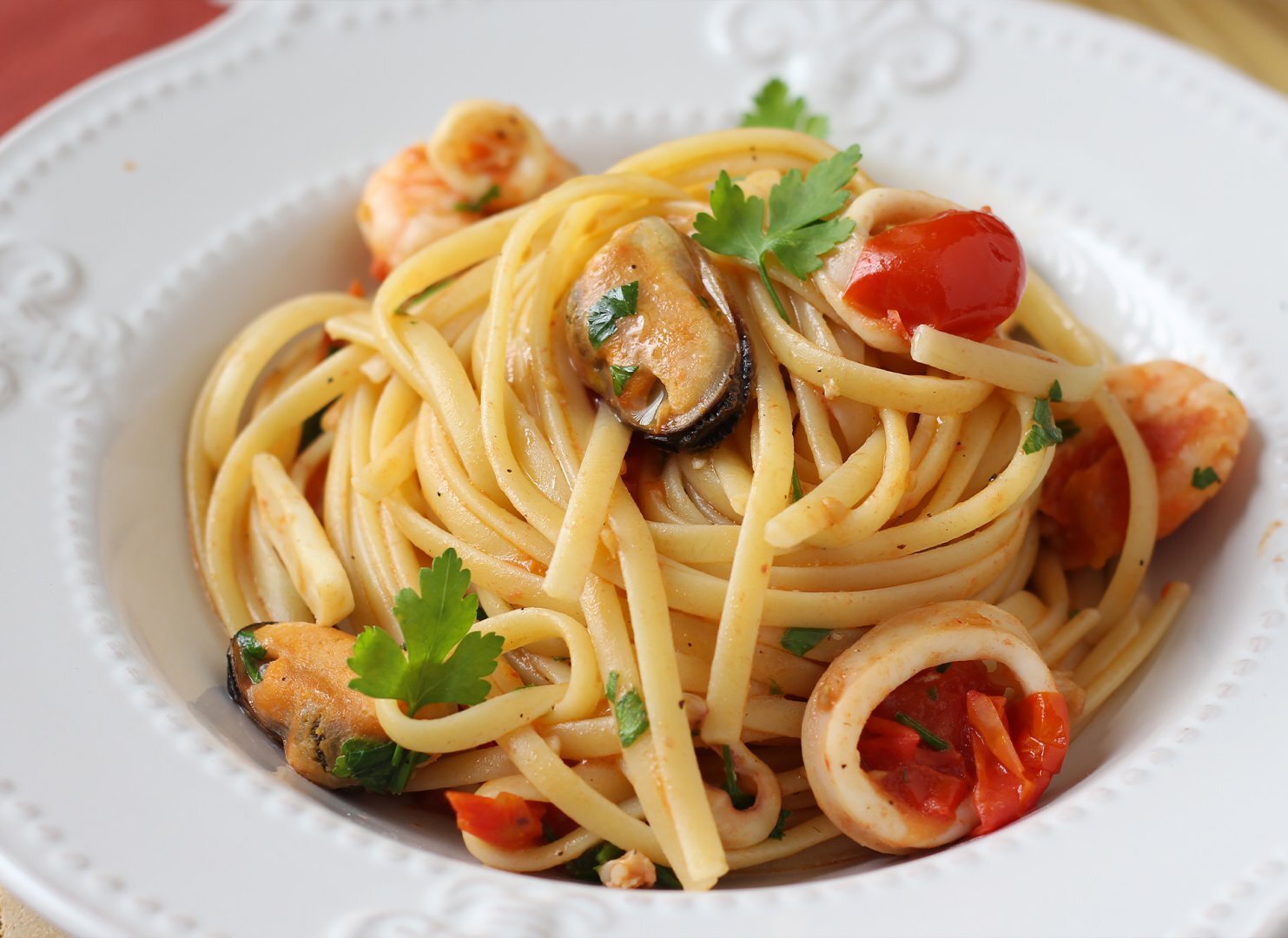 Receta de pasta con mariscos, pasta ai frutti di mare