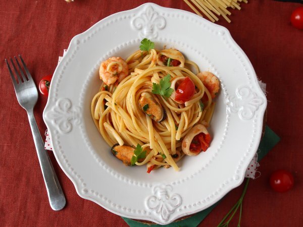 Receta de pasta con mariscos, pasta ai frutti di mare