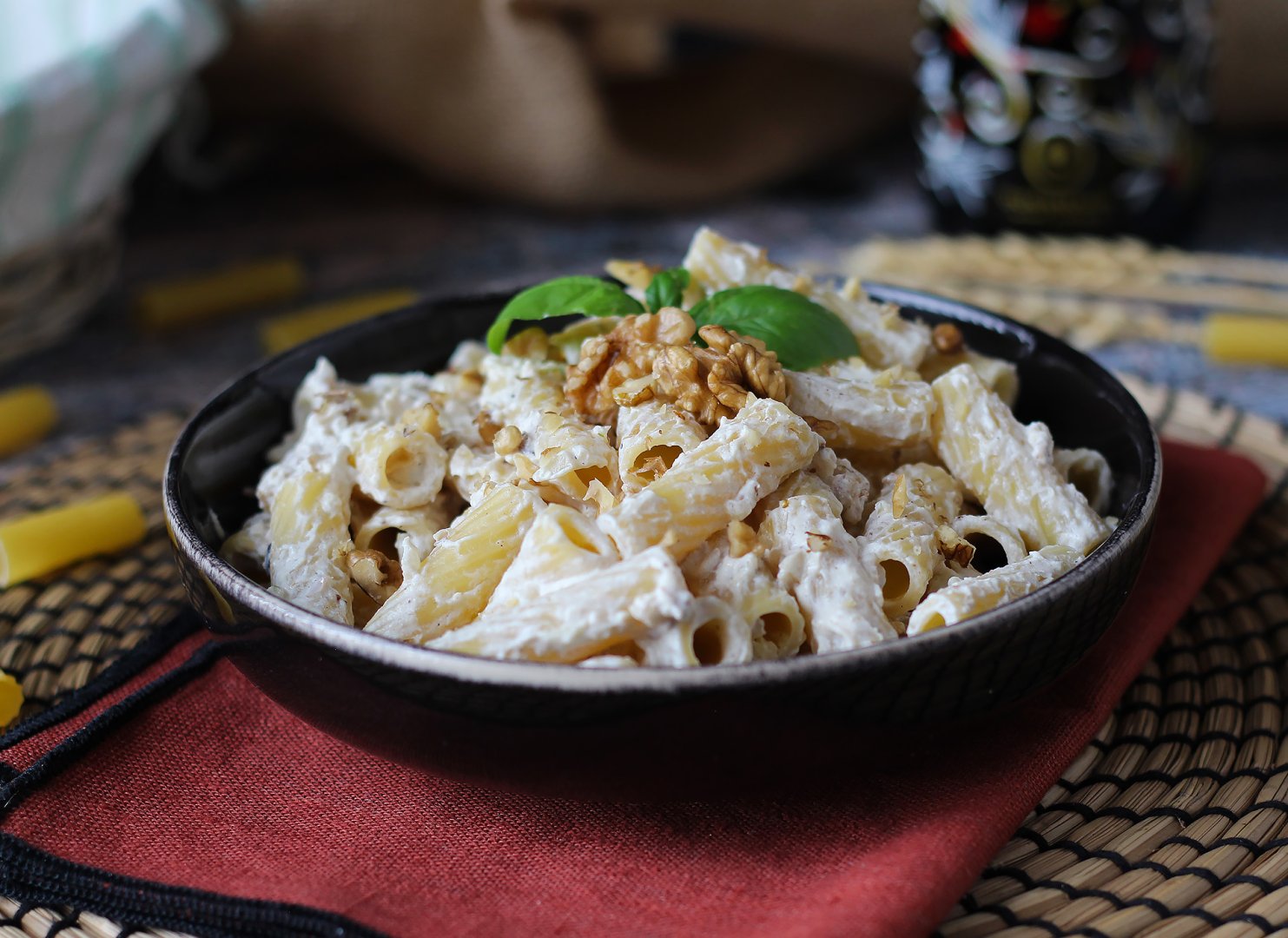 Receta de pasta con ricotta y nueces