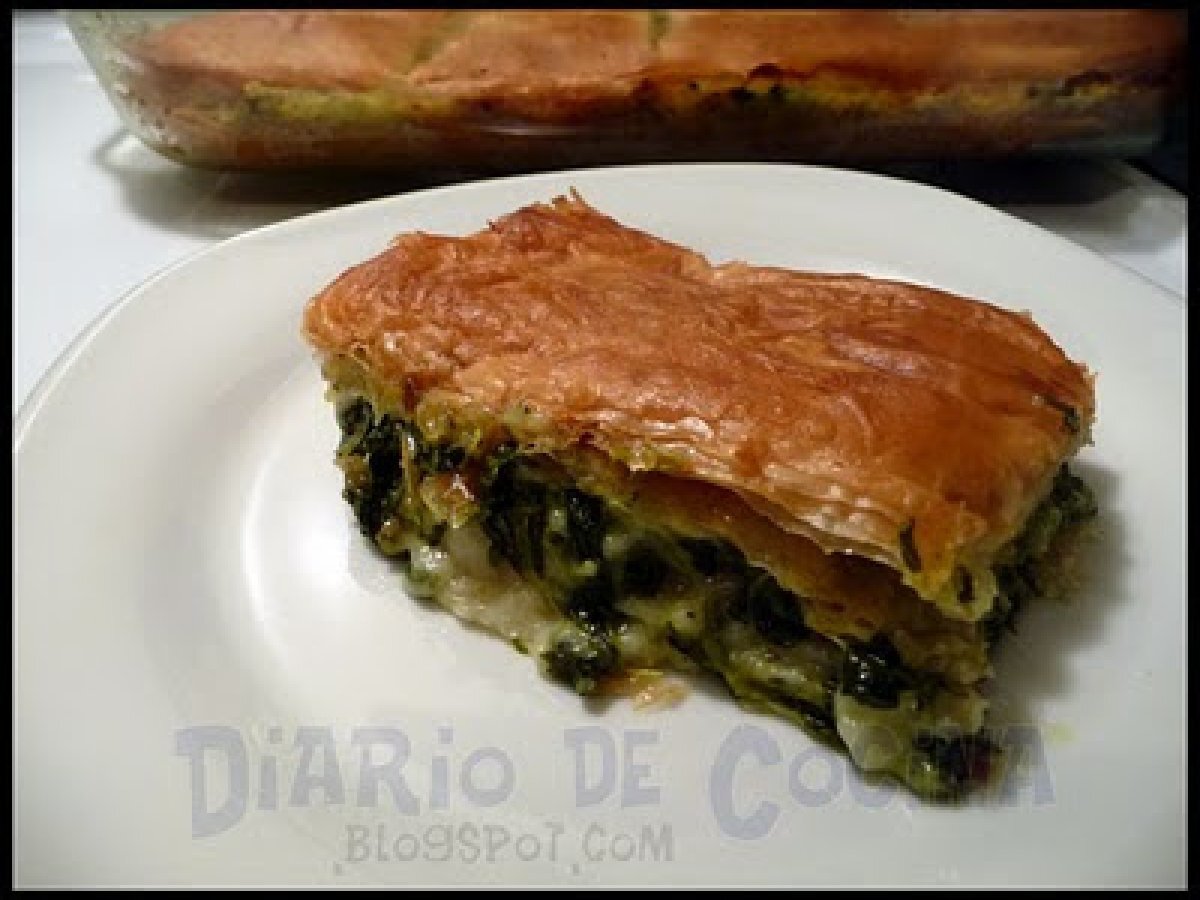 Receta de pasta filo con espinaca y queso cottage