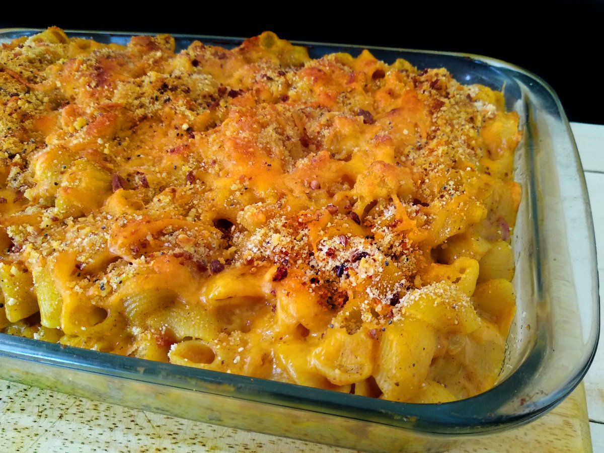 Receta de pasta gratinada con queso al estilo indio