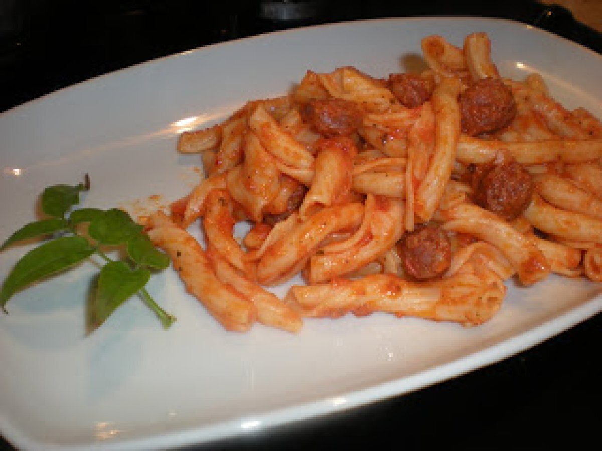 Receta de pasta italiana con chistorra de navarra