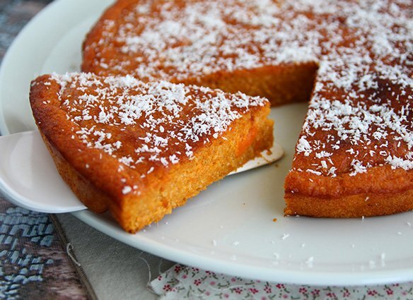 Receta de pastel de batata y coco