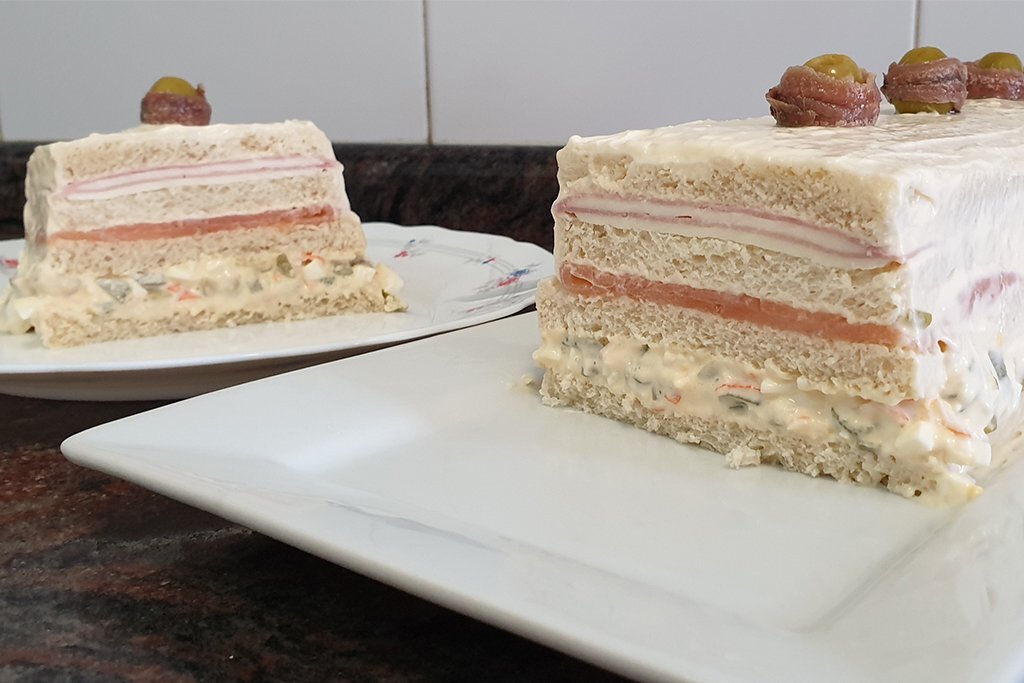 Receta de pastel frío con pan de molde