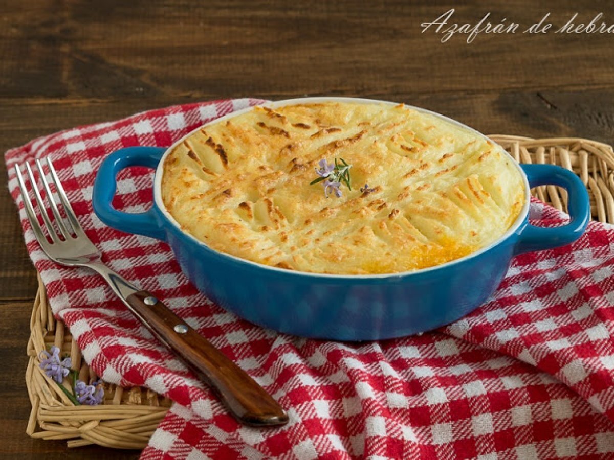 Receta de pastel de puré de patatas y carne picada