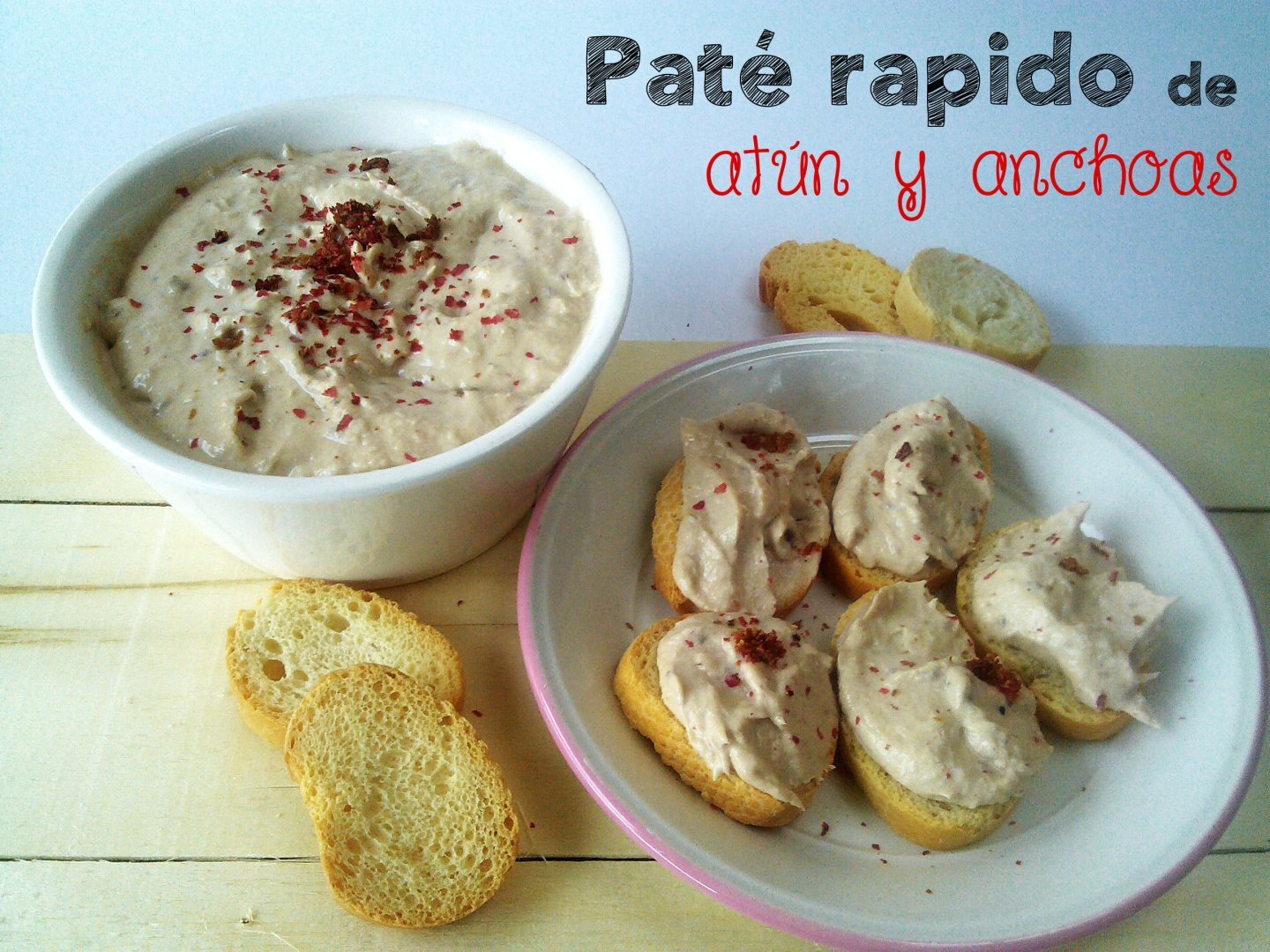 Receta rápida de paté de atún y anchoas