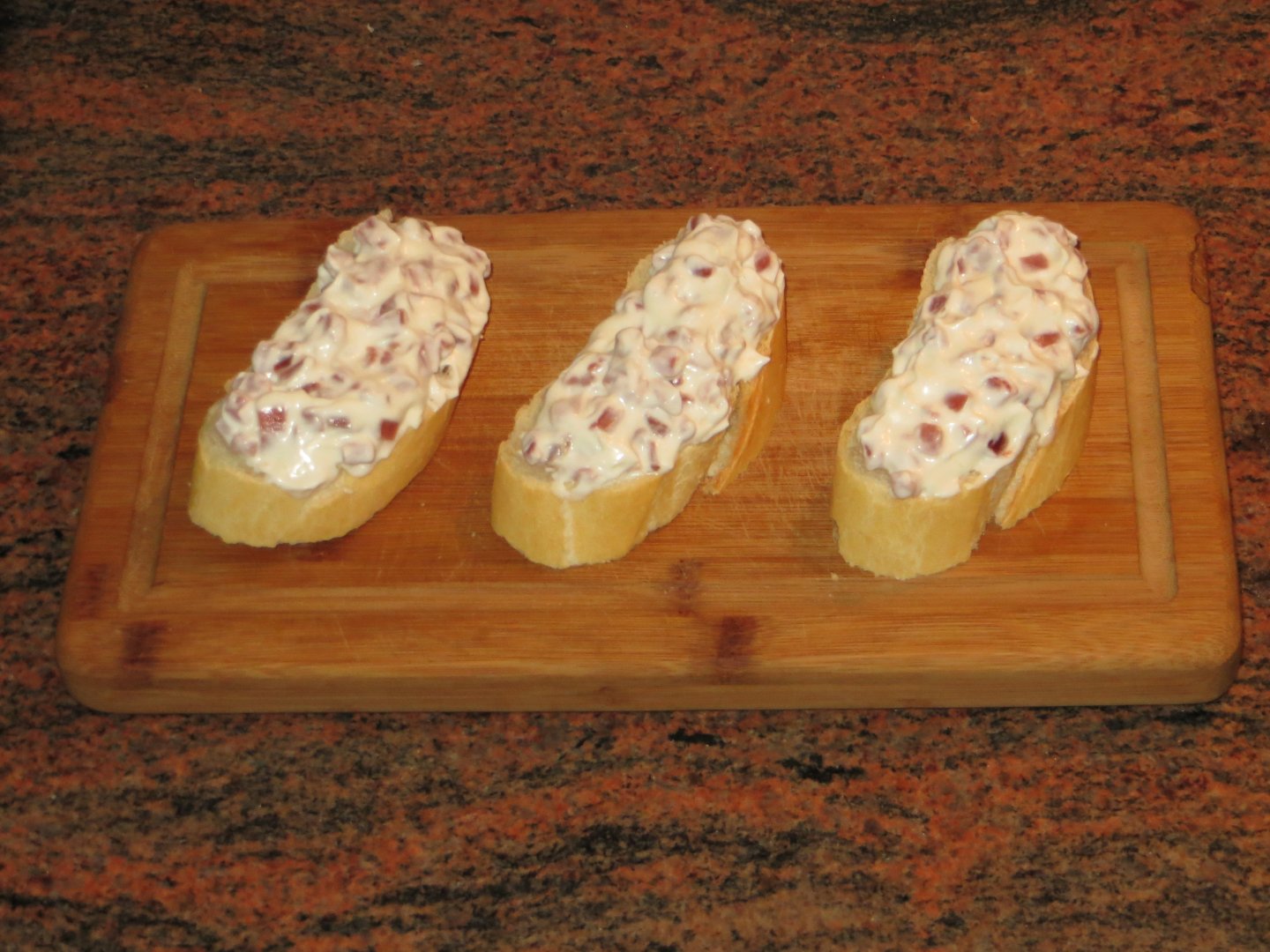 Receta de pincho de jamón batido