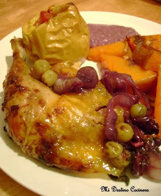 Pintada (faraona) con sabor de otoño - receta