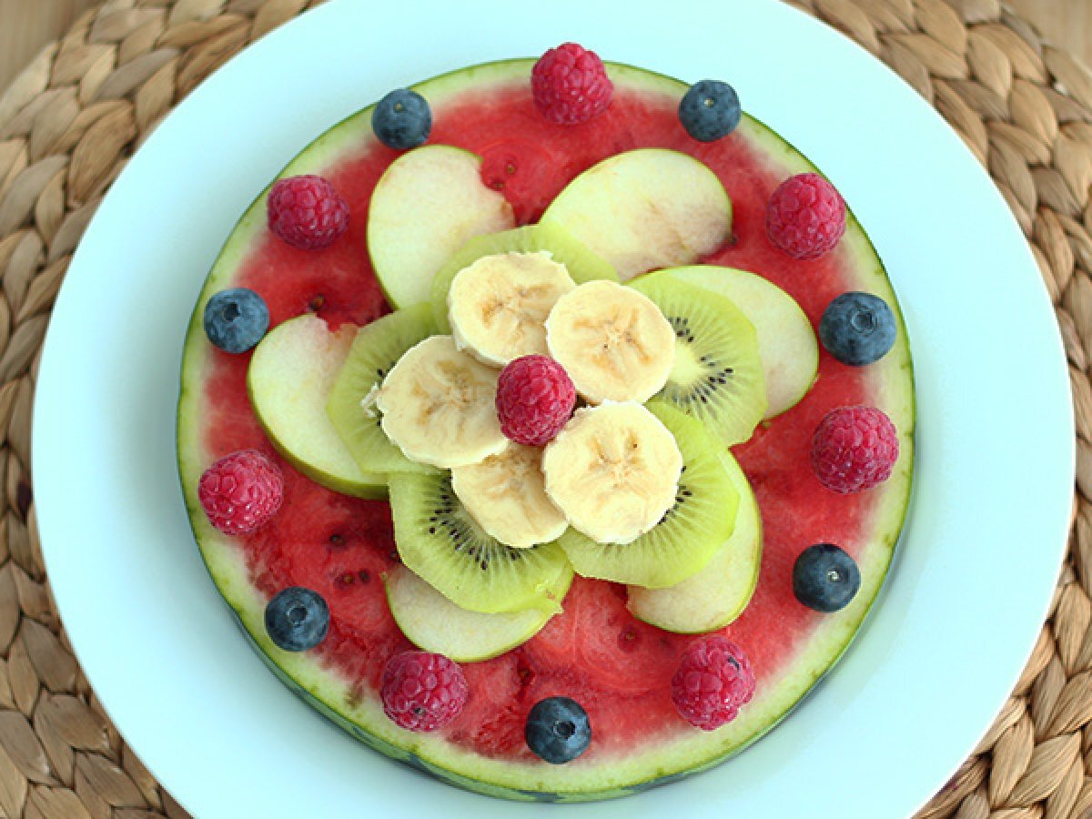 Receta de pizza de sandía, un postre refrescante