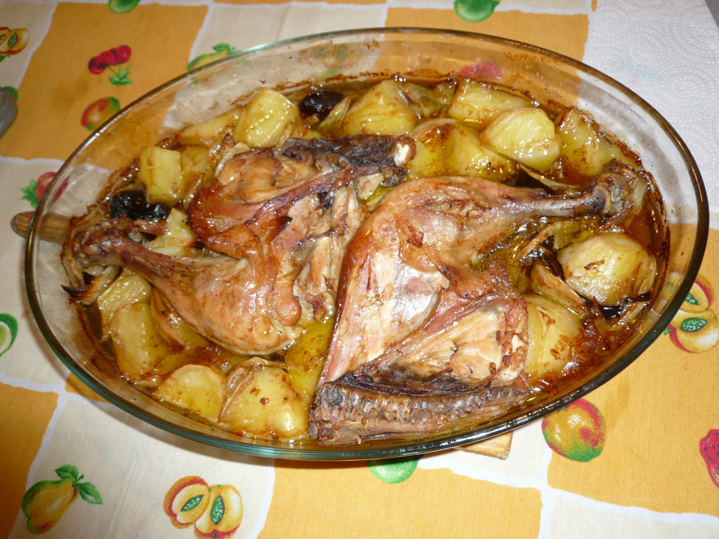 Receta de pollo asado con ciruelas fácil y deliciosa