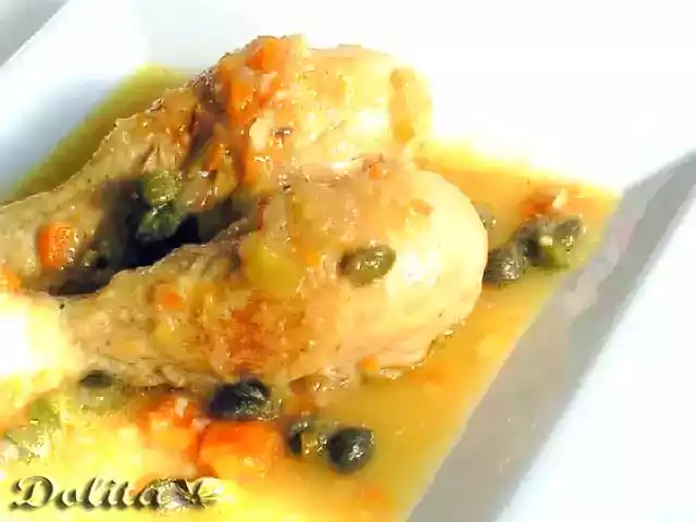 Receta de pollo con alcaparras