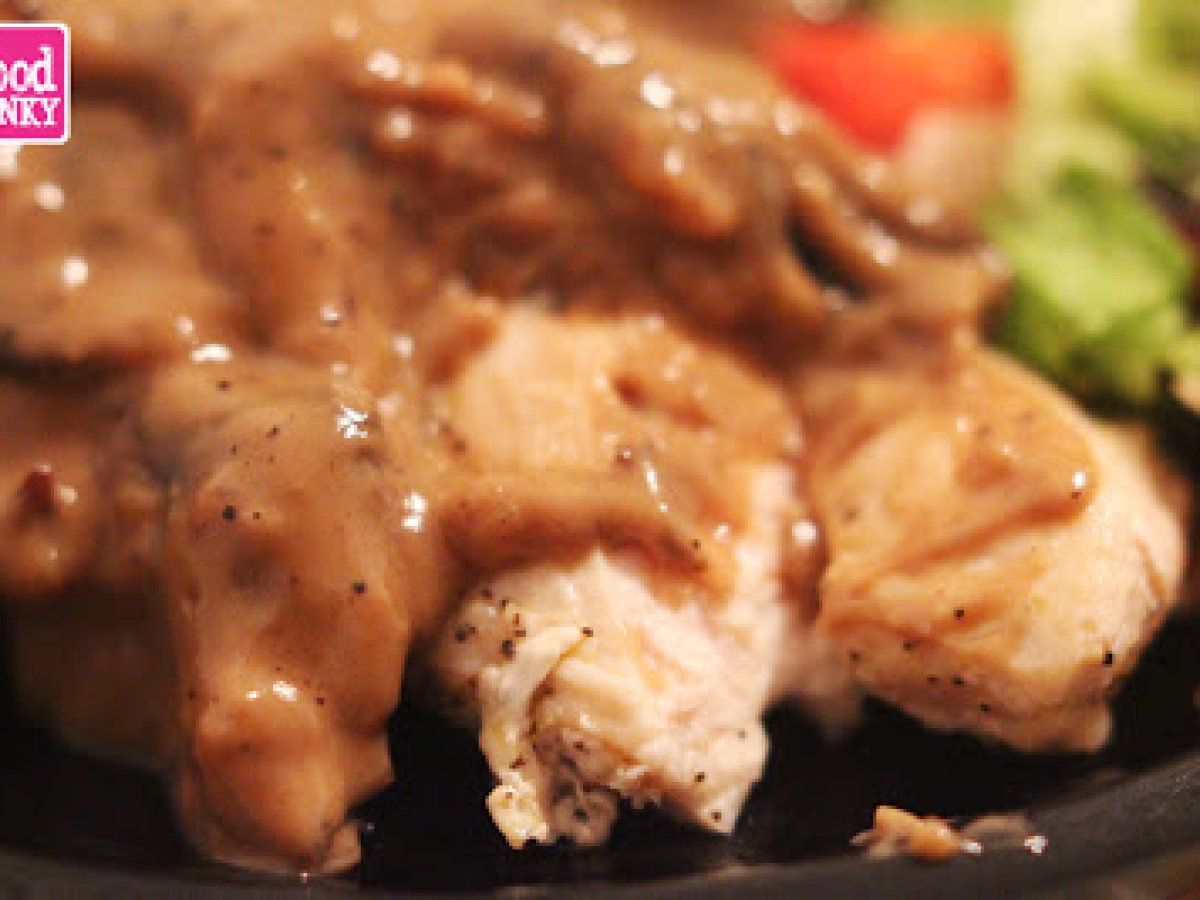 Receta de pollo con salsa de hongos y coco