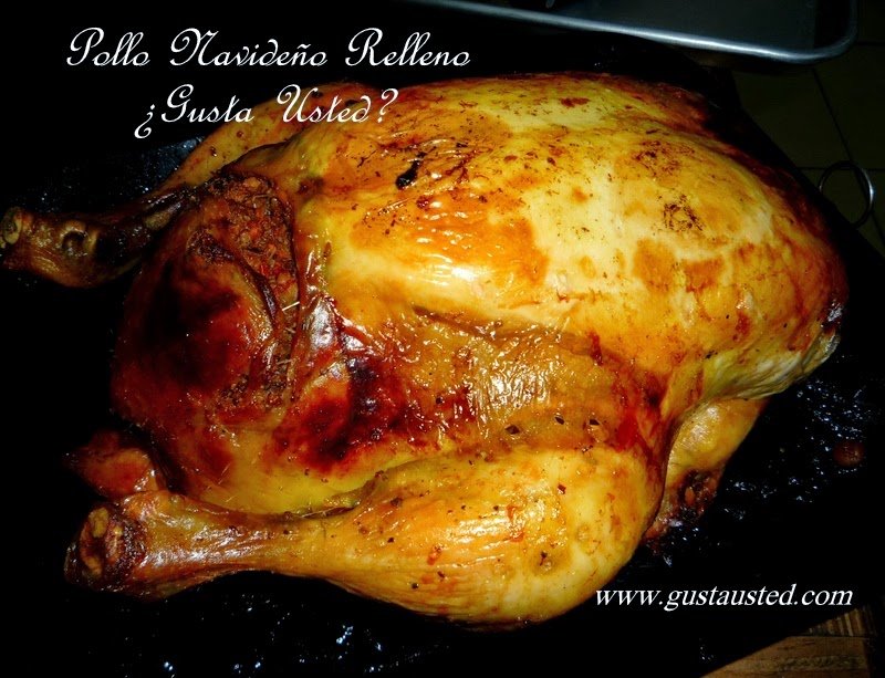 Receta de pollo relleno navideño fácil y delicioso