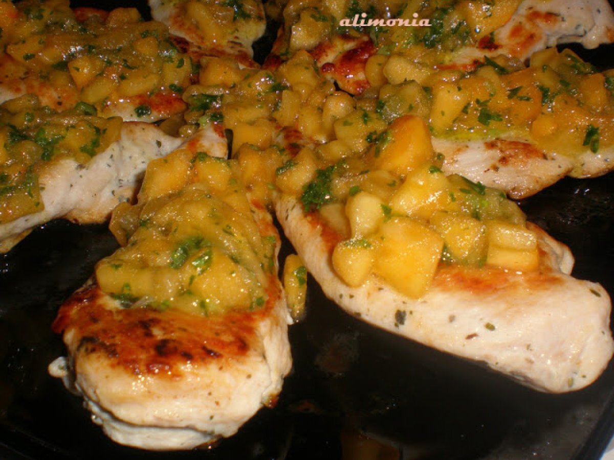 Receta de pollo con salsa de mango