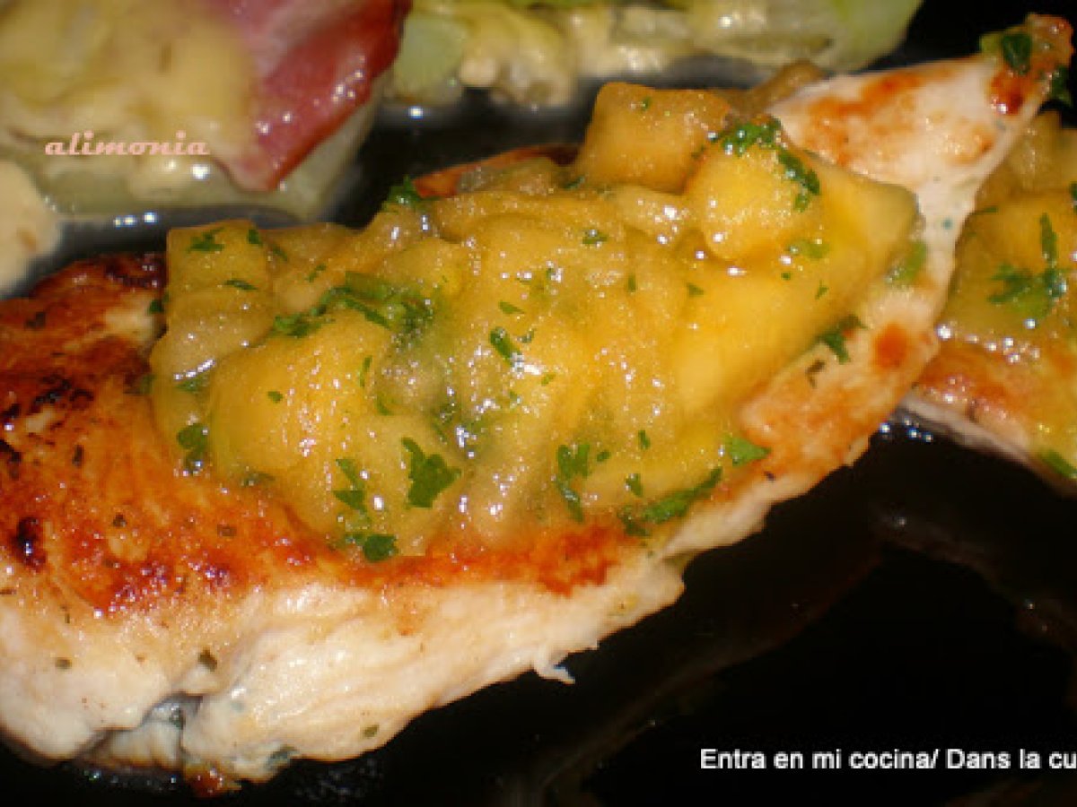 Receta de pollo con salsa de mango