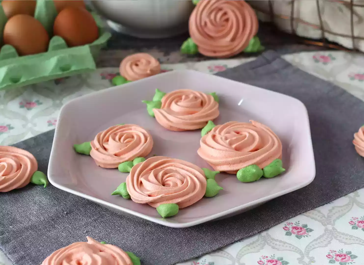 Receta de rosas de merengue: sofisticadas y deliciosas