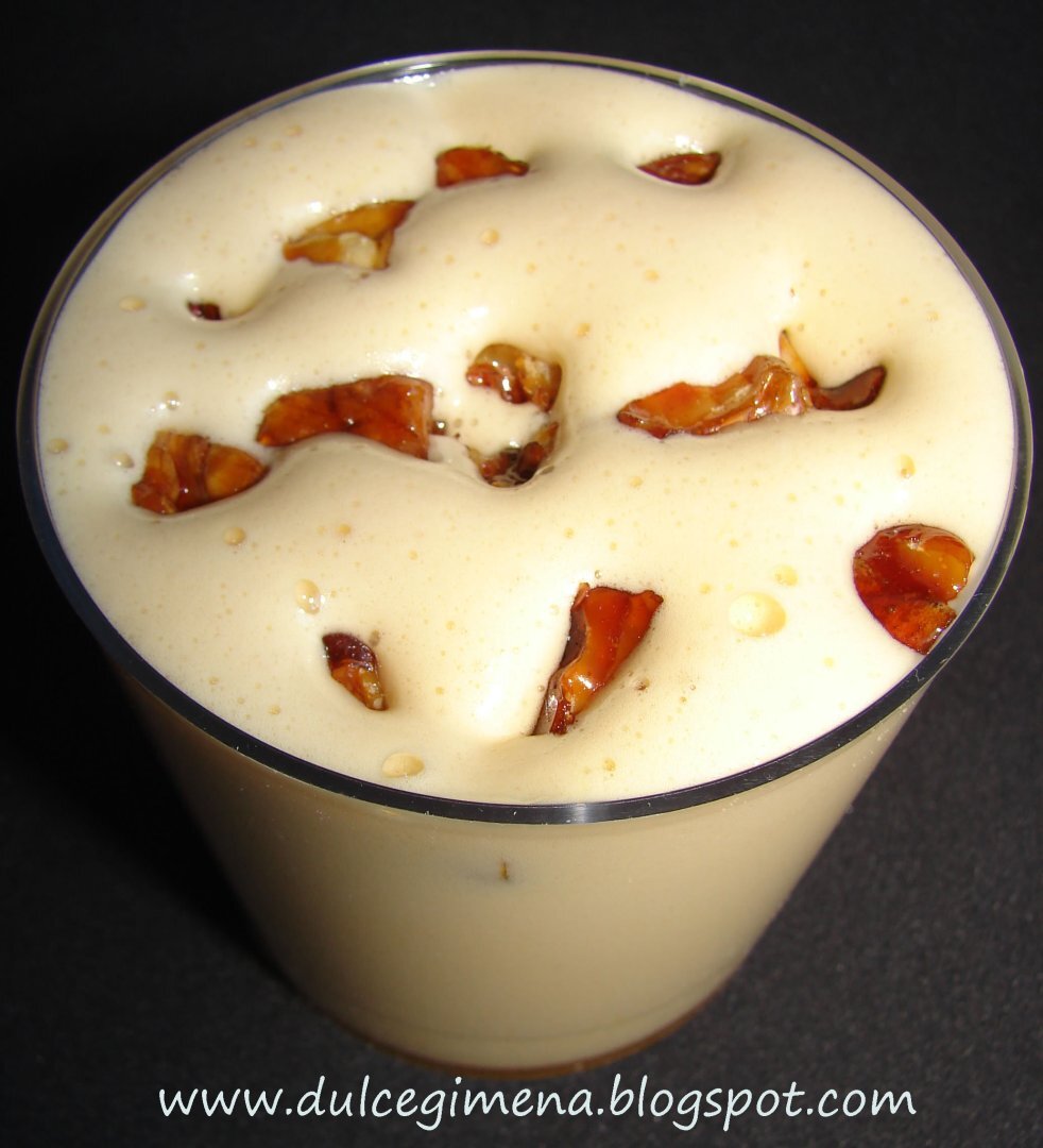 Sabayon con nueces acarameladas receta fácil y deliciosa