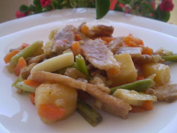 Receta de salteado de lomo con verduras