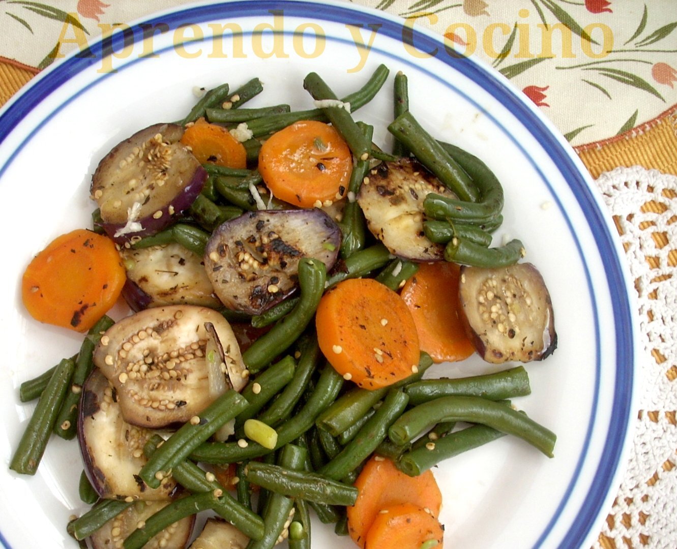 Receta rápida de salteado variado de berenjena